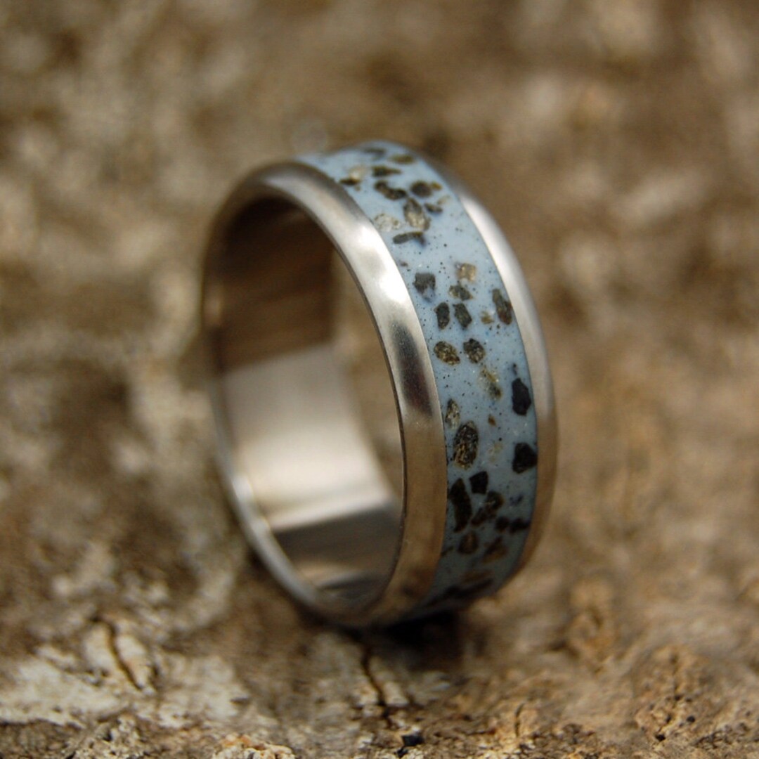 Beach Sand Ring Memorial Ring Titanium Ring Titanium - Etsy