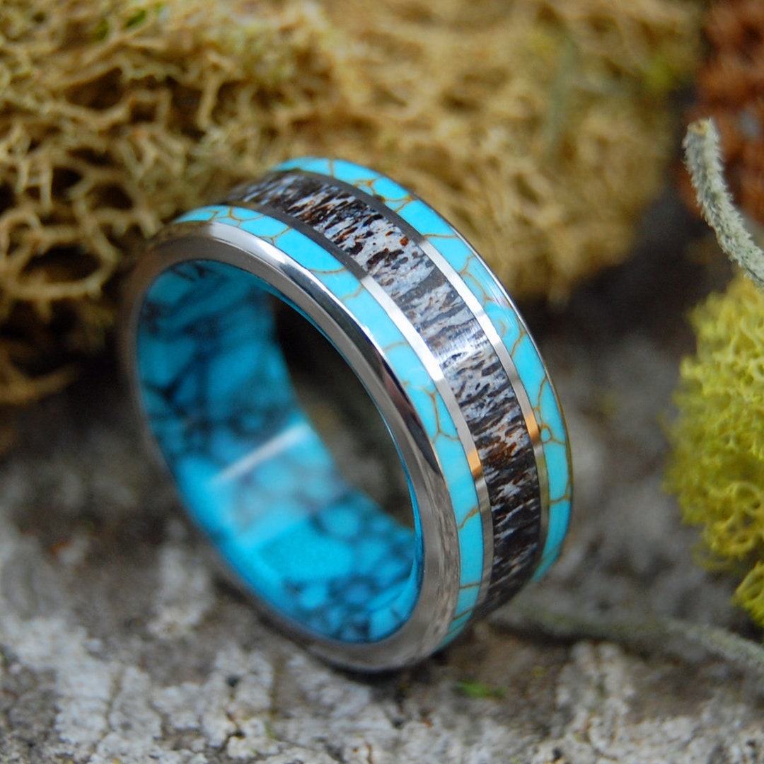 Moose Wedding Ring, Antler, Wooden Wedding Ring, Moose Antler, Maple ...