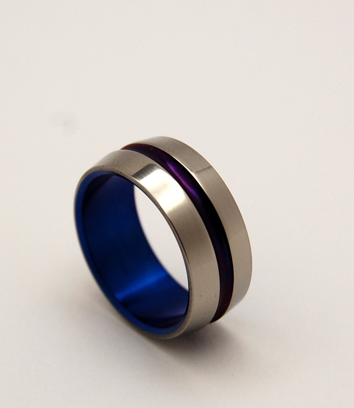 Titanium Wedding Bands Titanium Ring Wedding Ring Purple - Etsy