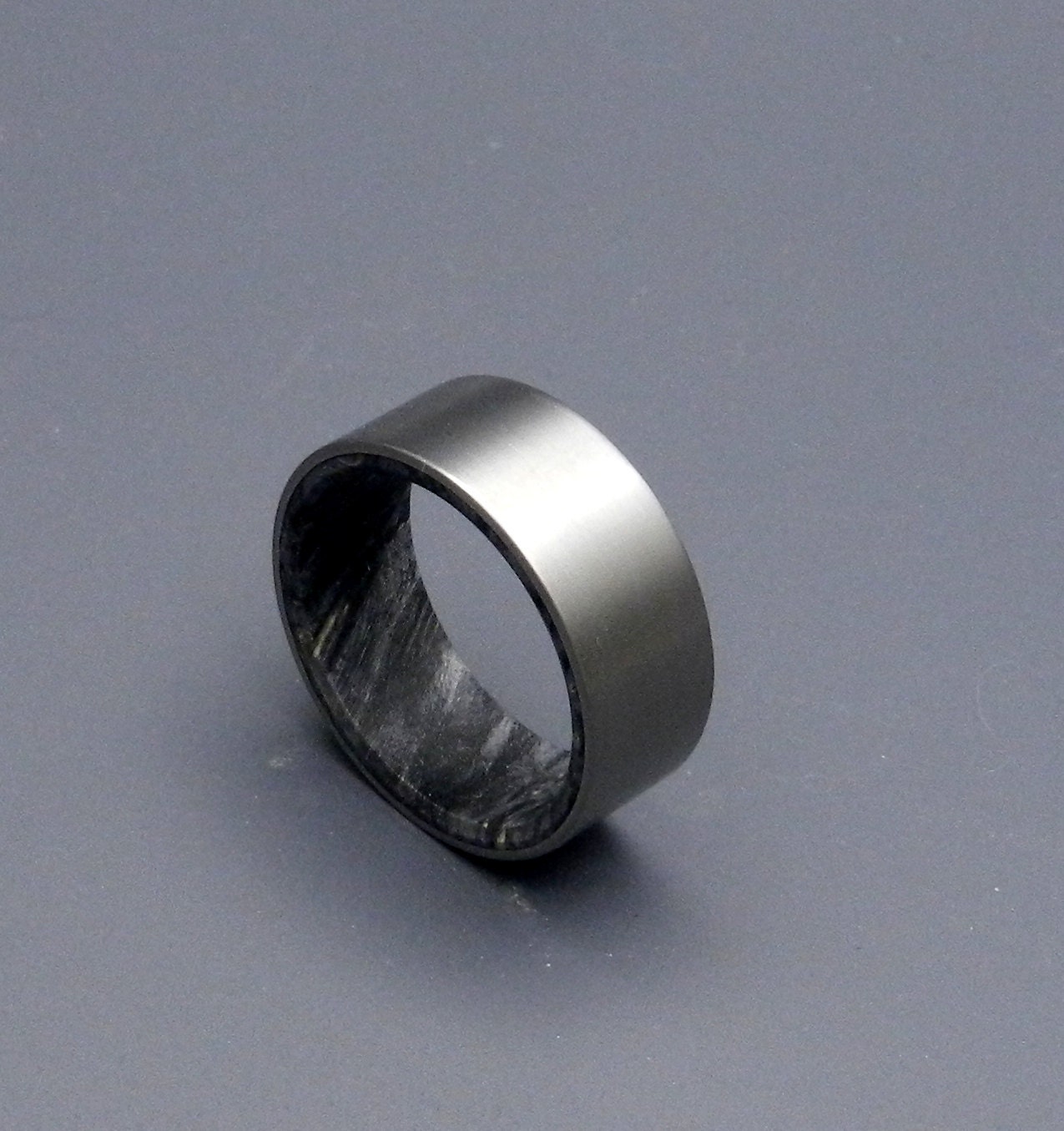 Black rings Titanium Wedding Rings Wooden Wedding Rings | Etsy