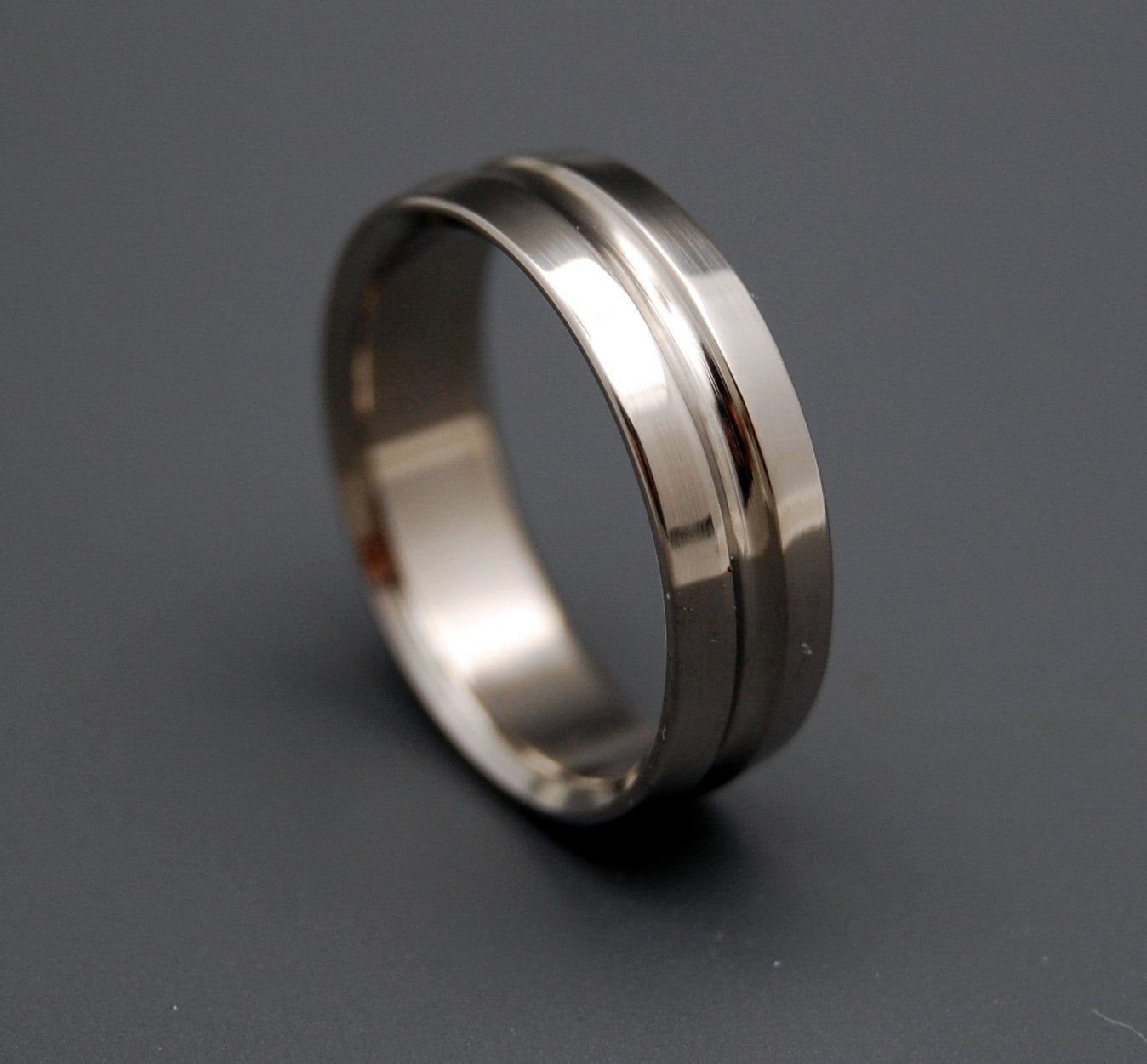 Wedding rings titanium rings wood rings mens rings | Etsy