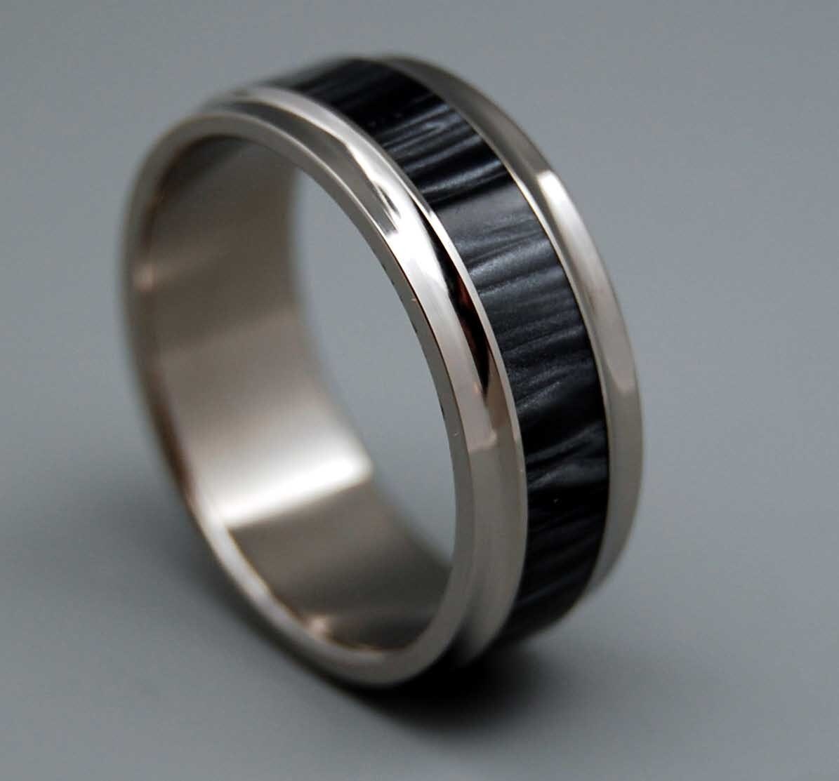 Black Rings Titanium Wedding Ring Resin Ring Unique Rings - Etsy