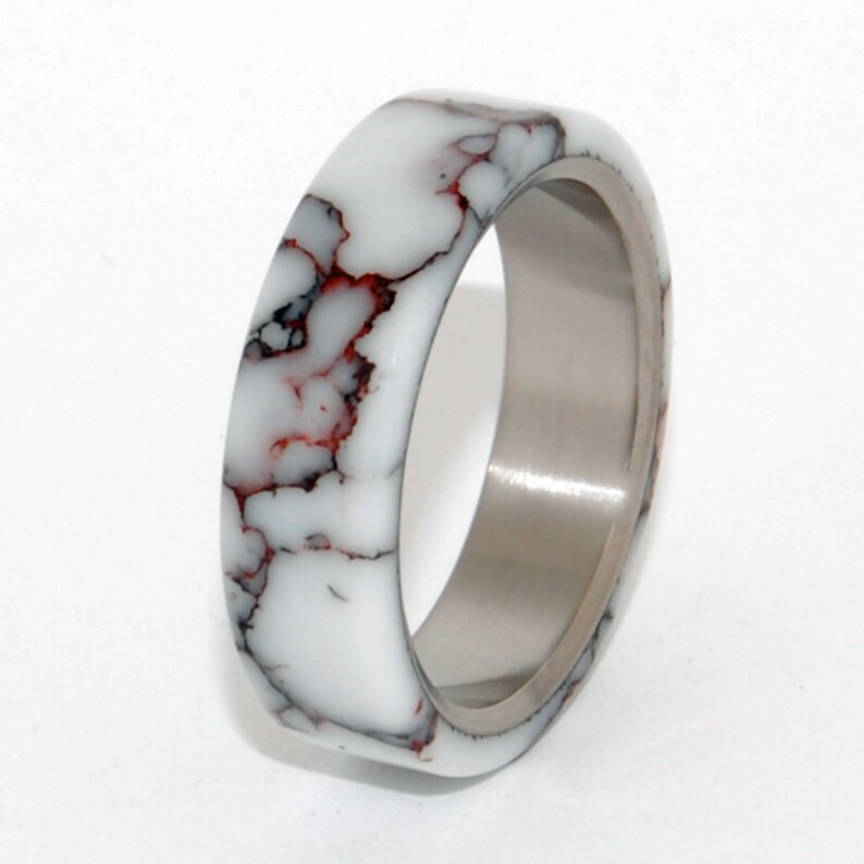 Titanium Ring, Stone Ring, Jasper, Wedding Ring, Men’s Ring, Women’s ...