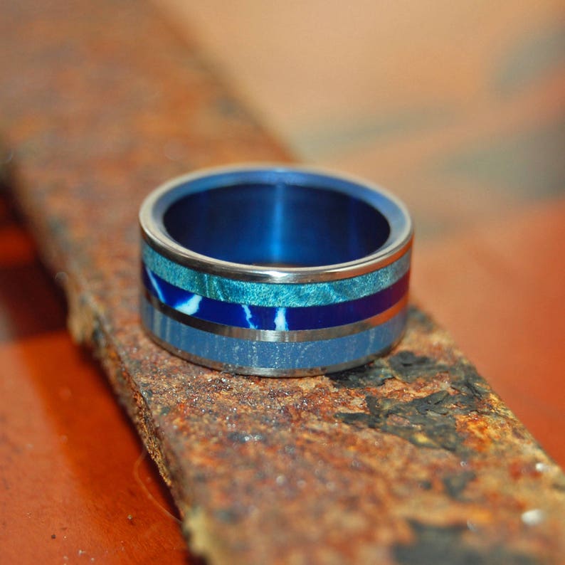 Mens Rings, Titanium Wedding Rings, Stone Rings, Wood Rings, Men's Ring ...