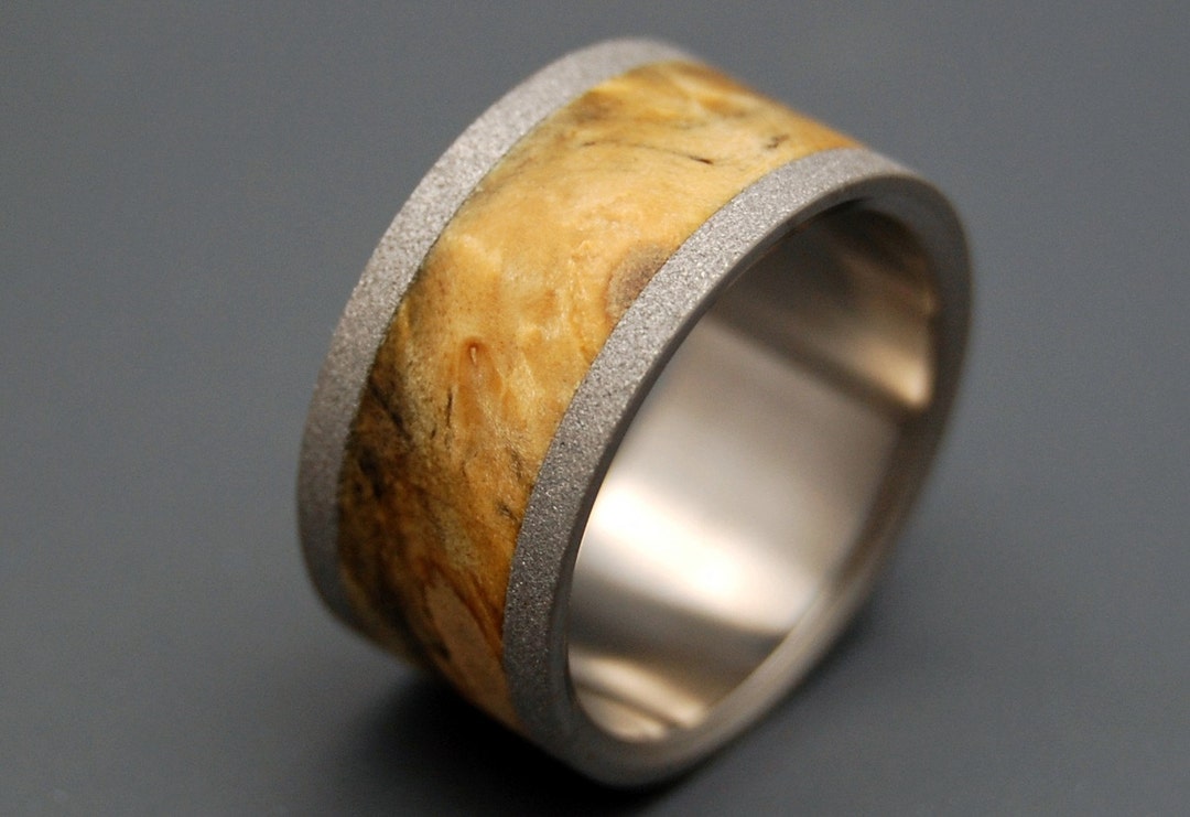 Rustic, Wedding Rings, Titanium Rings, Wood Rings, Mens Rings, Titanium ...