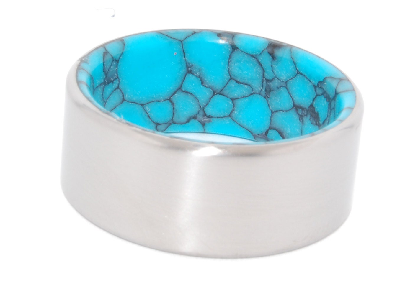 Mens Ring, Turquoise Band, Turquoise Ring, Unique Wedding Ring, Men's ...