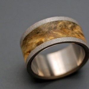 Rustic, Wedding Rings, Titanium Rings, Wood Rings, Mens Rings, Titanium ...