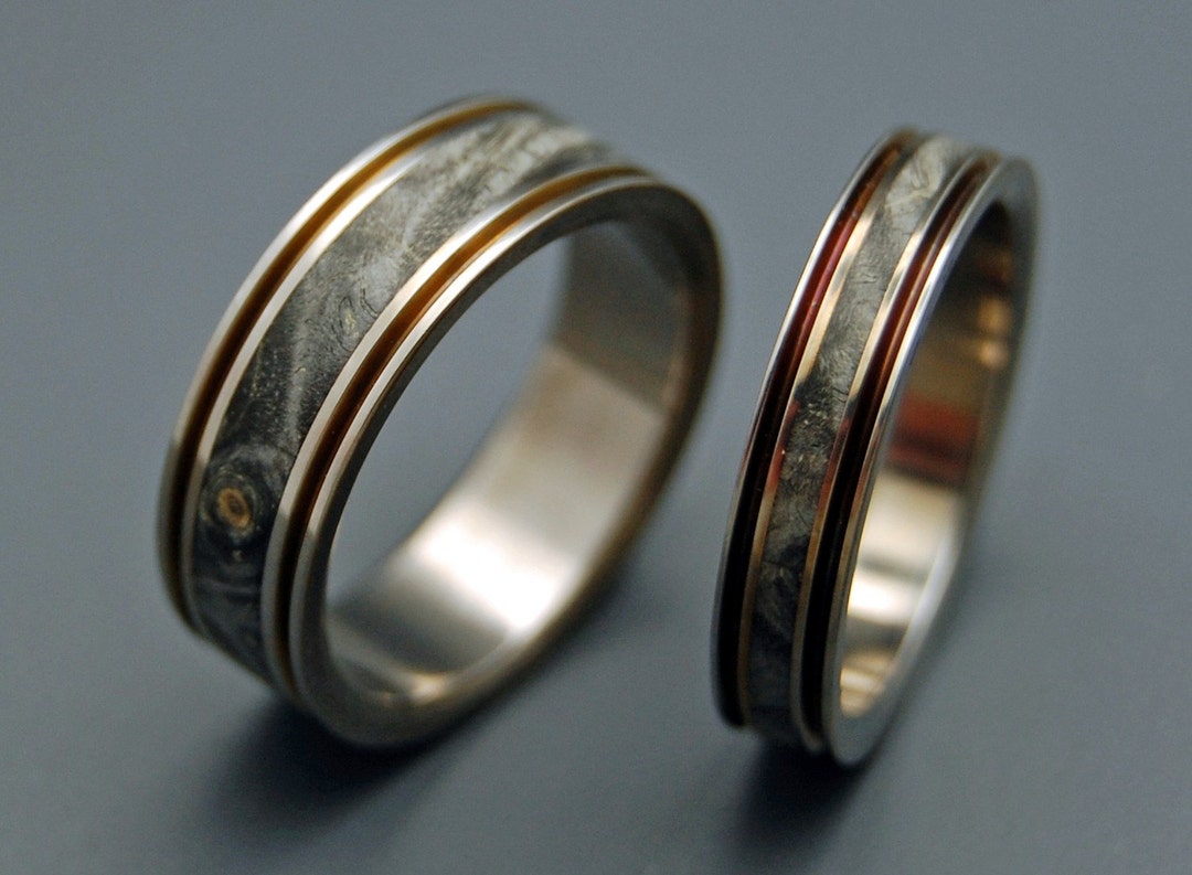 Rustic Rings, Wedding Rings, Titanium Rings, Wood Rings, Mens Rings ...