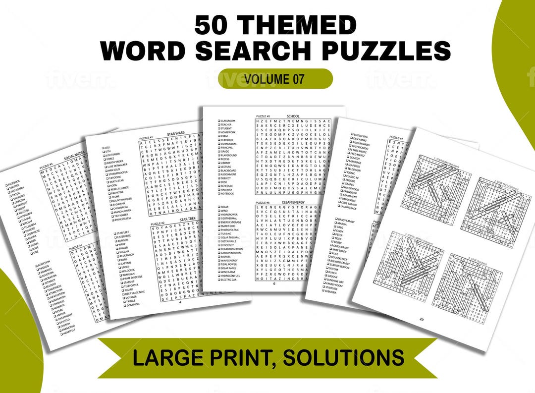 1000 Word Search Puzzles With Solutions | Brain-boosting Activity | Fun ...