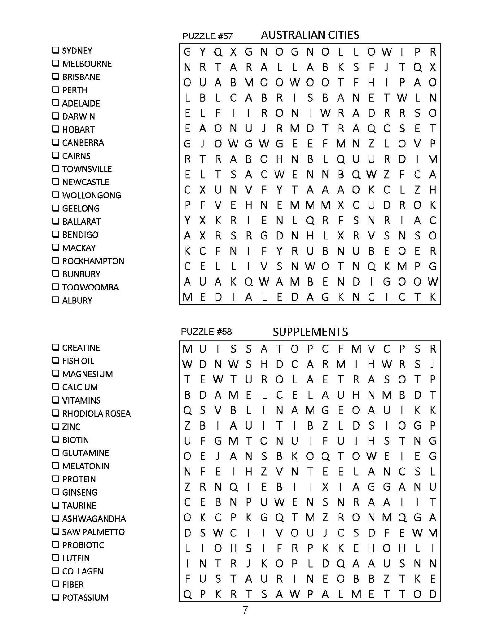 50 Themed Word Search Puzzles: Large Print Brain Game (PDF Download - Etsy
