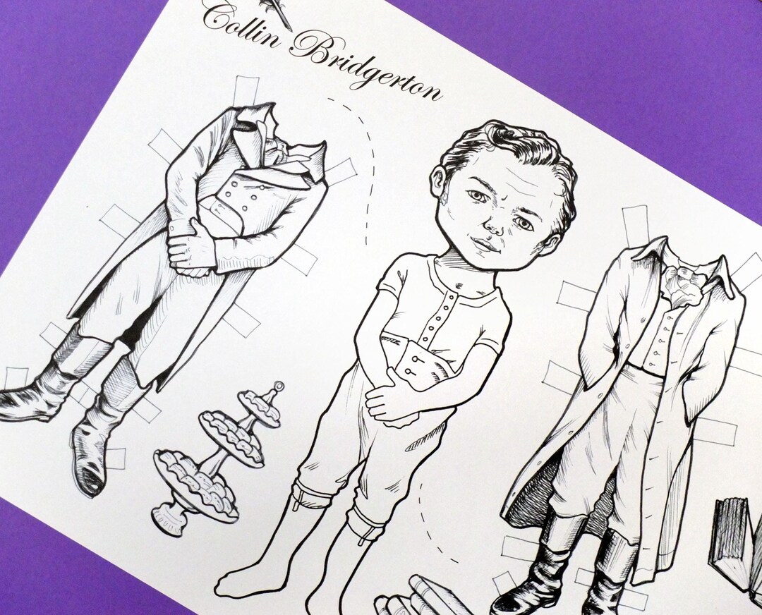Paper Doll Printable | Collin Bridgerton-inspired | Craft Kit ...