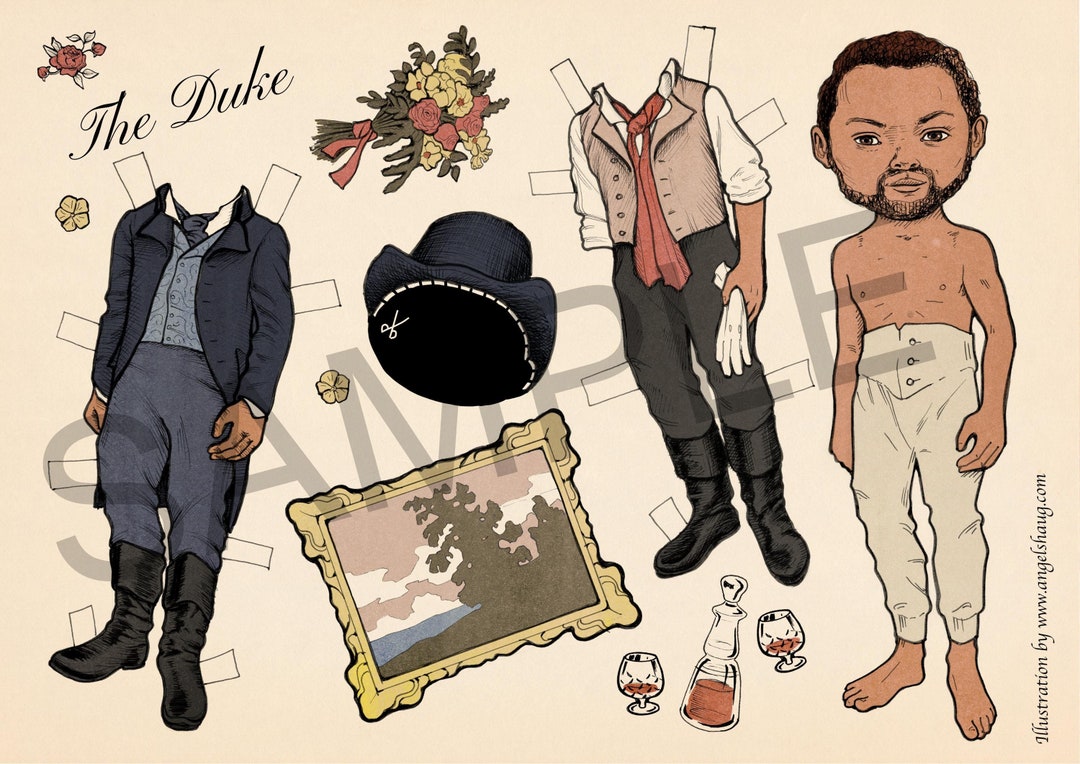 Bridgerton Inspired Paper Doll: the Duke Printable Colouring Craft ...