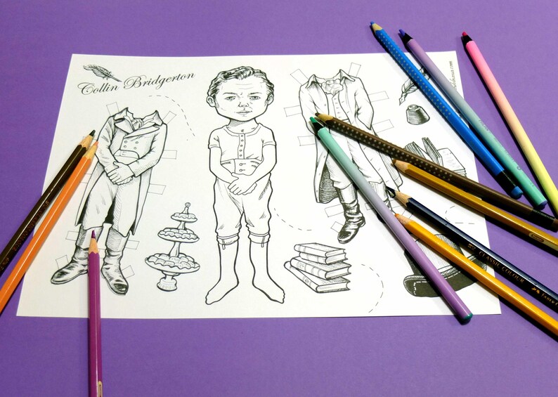 Paper Doll Printable | Collin Bridgerton-inspired | Craft Kit ...