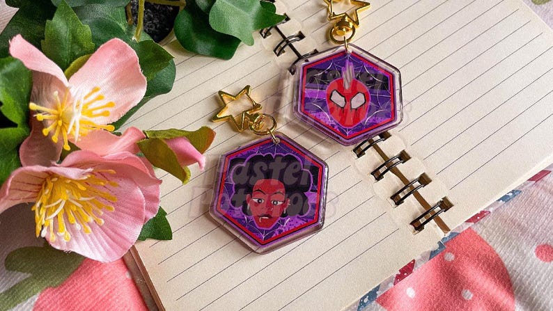 Spiderverse Acrylic Charms - Etsy