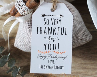 Thankful Gift Tags Print Cut File Thanksgiving Favor Tags - Etsy