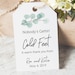 Cold Feet Wedding Favors, Bridal Shower Favor Tags, Engagement Favor ...