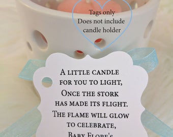 Candle favor tags | Etsy