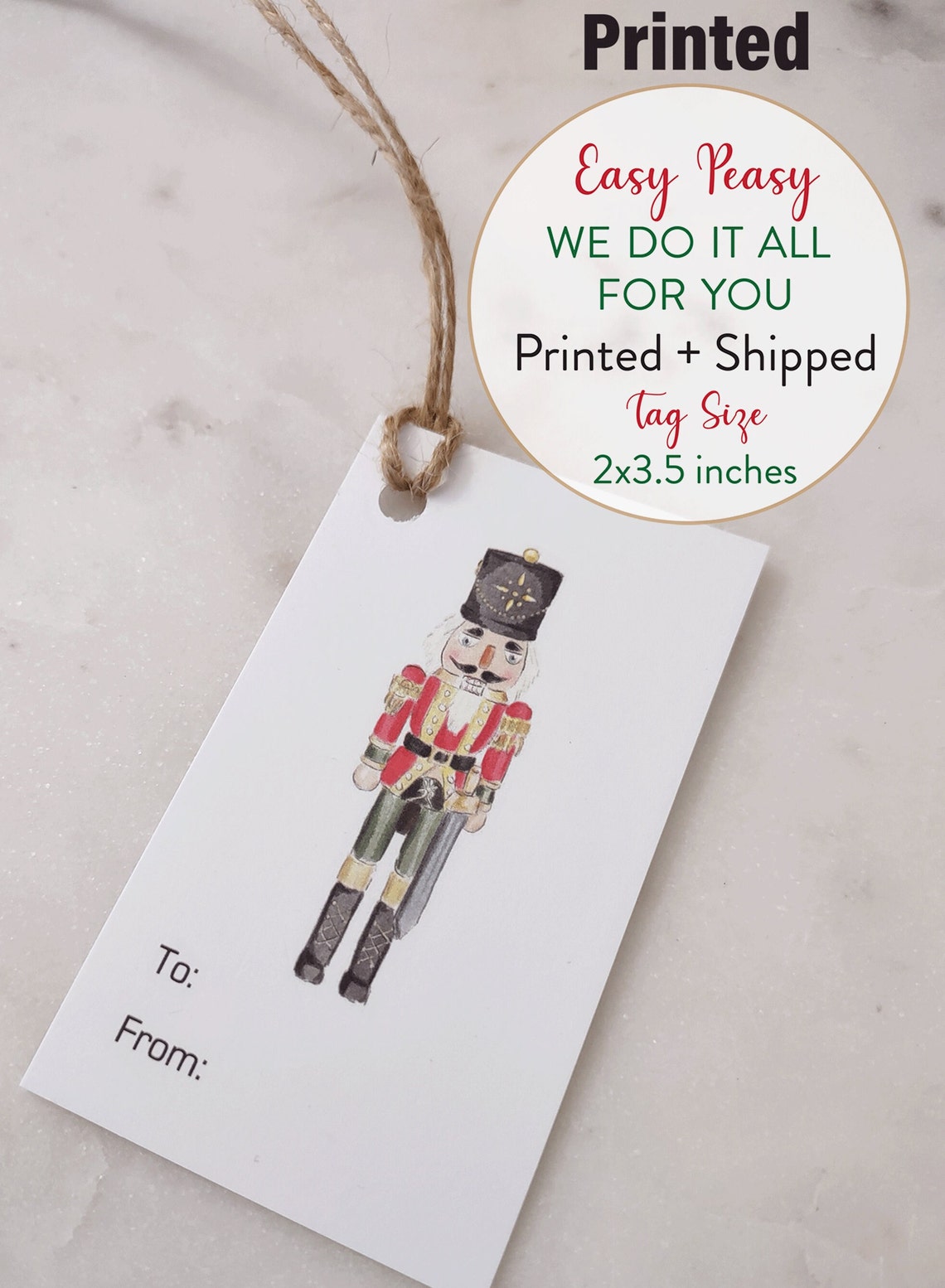 Nutcracker Holiday Tag Vintage Christmas Tag Merry Christmas - Etsy