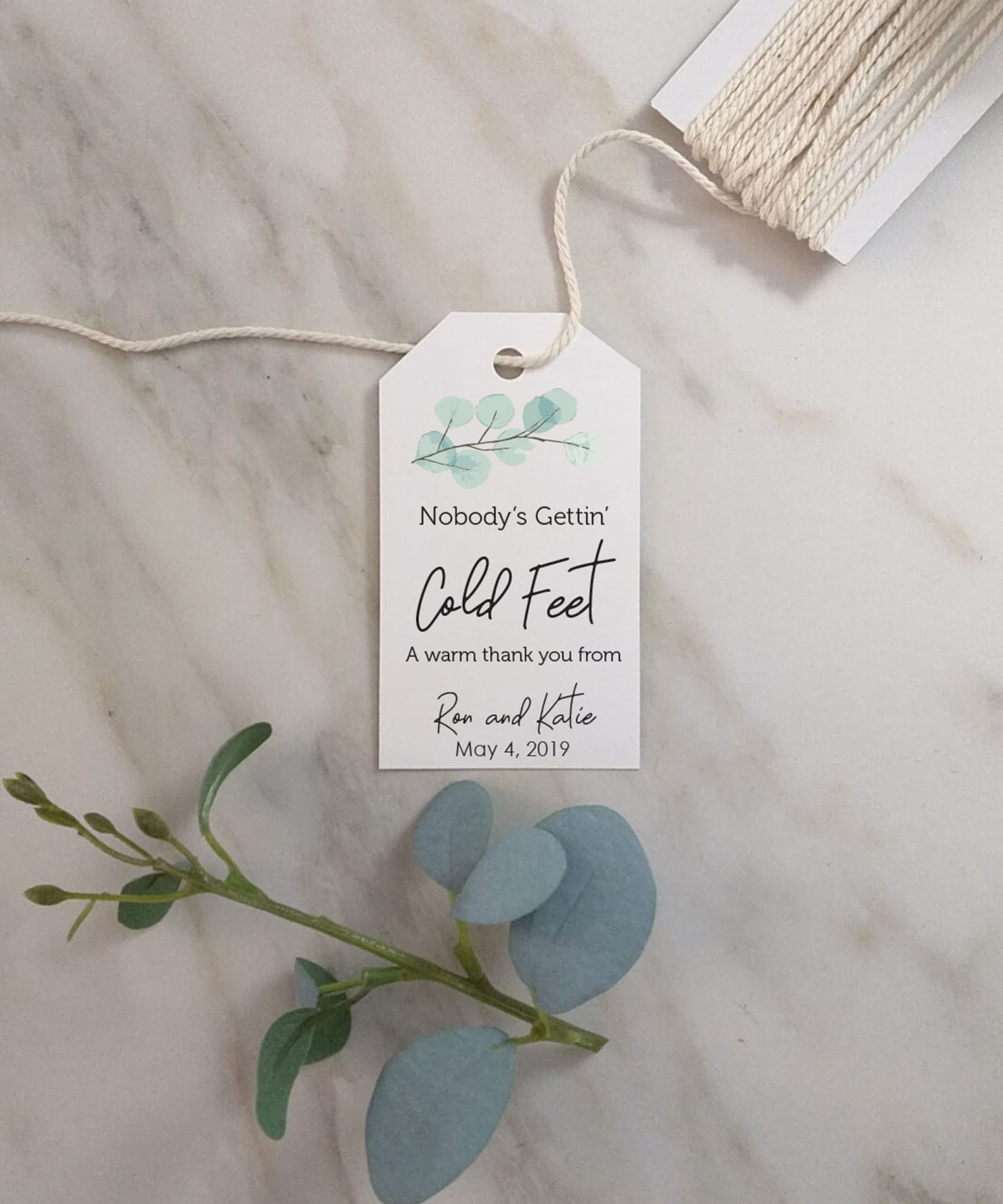 Cold Feet Wedding Favors Bridal Shower Favor Tags Engagement | Etsy