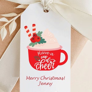 Cup of Cheer Gift Tags, Have a Cup of Cheer Gift Tags, Merry Christmas ...