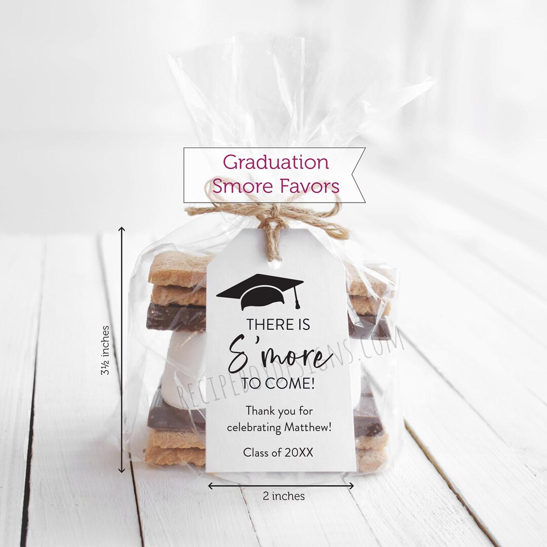 S'mores Graduation Favor Kit: Bags, Tags, Twine (NO Food) Graduation ...