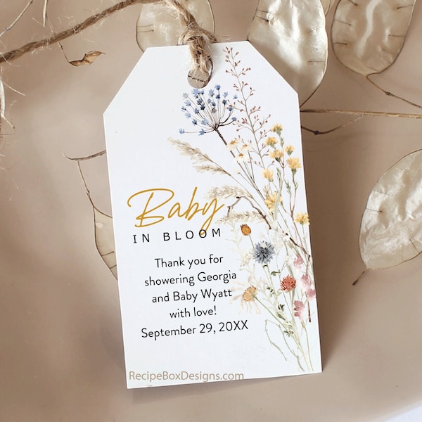 Baby in Bloom Tags - Etsy