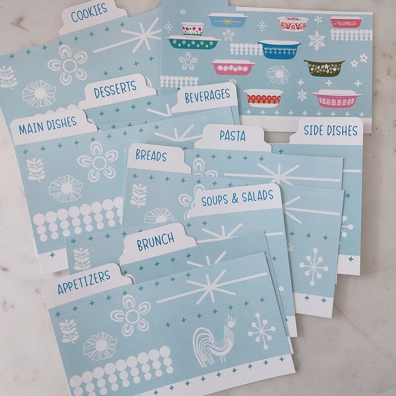 Recipe Box Dividers - Etsy