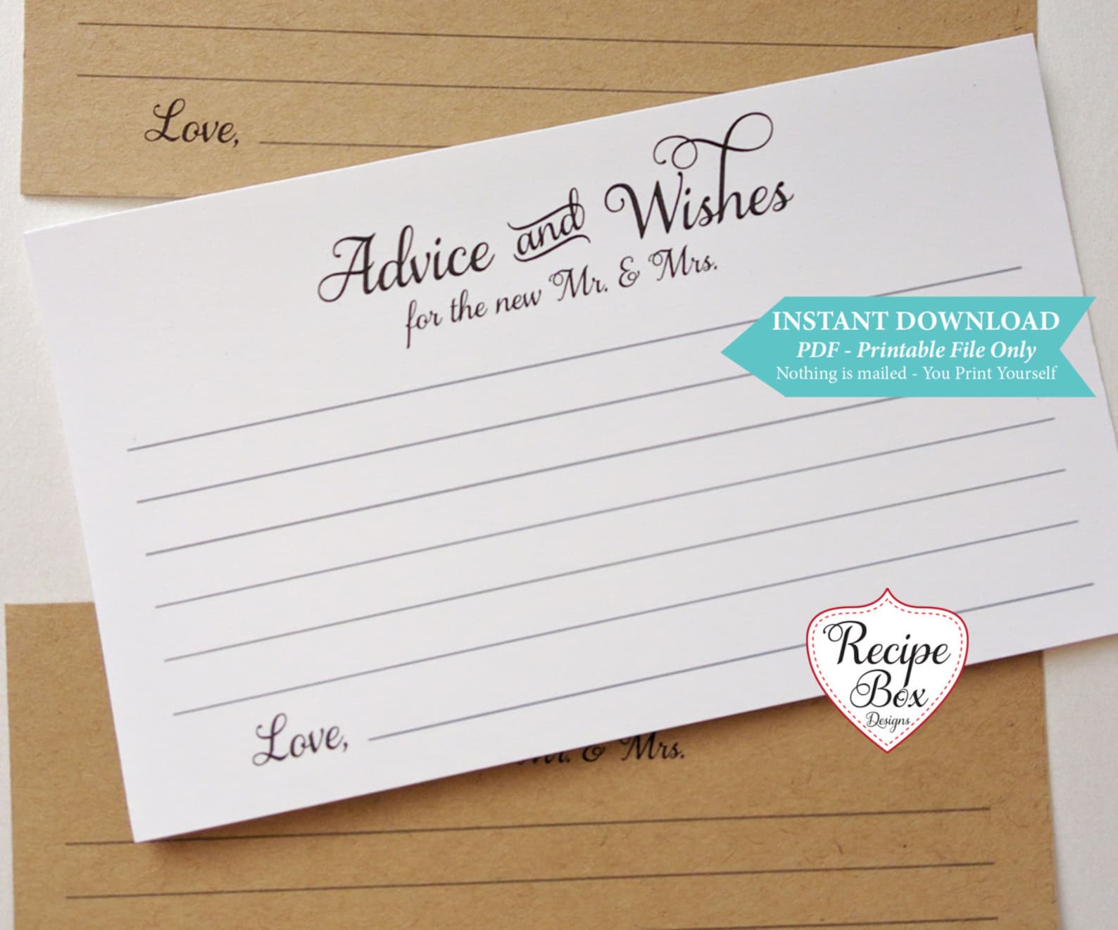 Advice and Wishes, Printable Advice and Wish Cards, Printable Advice ...