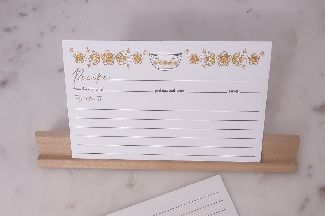 Butterfly Gold Pyrex Inspired Recipe Cards, Recipe Cards, From the ...