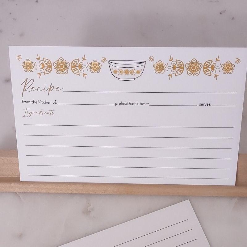 Vintage Recipe Card 3x5 - Etsy