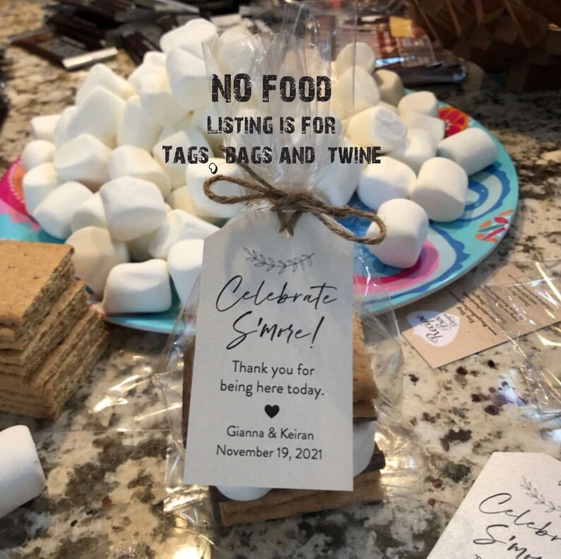 Rustic Wedding S'more Favor Kit: Tags, Bags & Twine (no Food ...