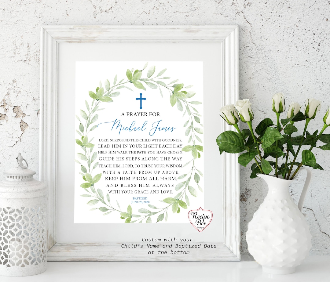 Baptism Prayer, Prayer for Baby, First Communion, Christening, Baptism ...