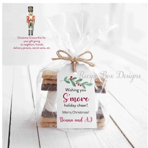 S'mores Party Favor Kits, Christmas Favor Tags, Holiday Favor Tags ...