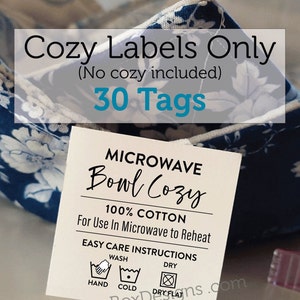 Printed Care Tag for Bowl Cozy, Care Card Tag and Labels for Handmade ...