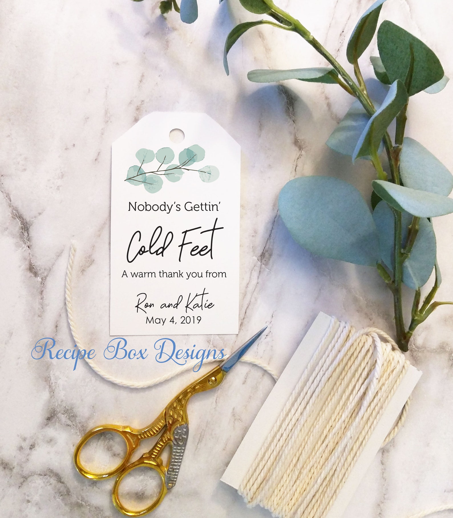 Cold Feet Wedding Favors Bridal Shower Favor Tags Engagement | Etsy