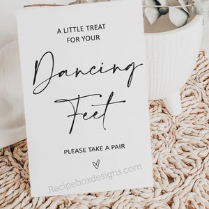 Dancing Feet, Wedding Dancing Shoes, Printable Signs, Instant Download ...