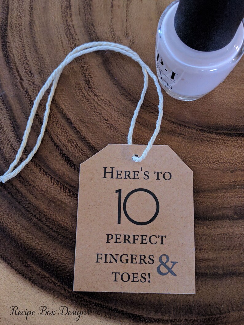 Here's to 10 Perfect Fingers and Toes Baby Shower Tag 2x3 - Etsy