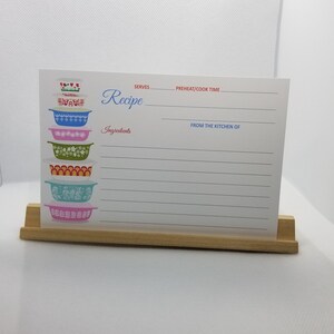 Recipe Card With Stacked Casseroles, Bridal Recipe Cards, Recipe Cards ...