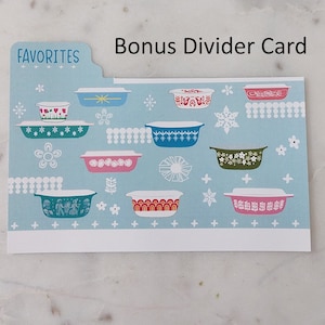 Pyrex Recipe Divider Cards, Dividers, Pyrex Casserole Recipe Dividers ...