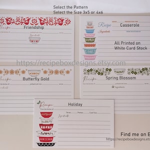 Recipe Cards - Etsy