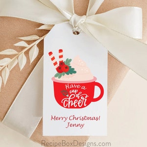 Cup of Cheer Gift Tags, Have a Cup of Cheer Gift Tags, Merry Christmas ...