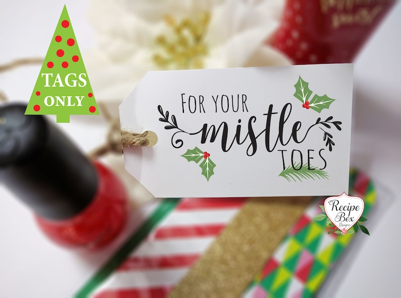 For Your Mistletoes, Nail Polish Favors, Secret Santa Party Favors ...