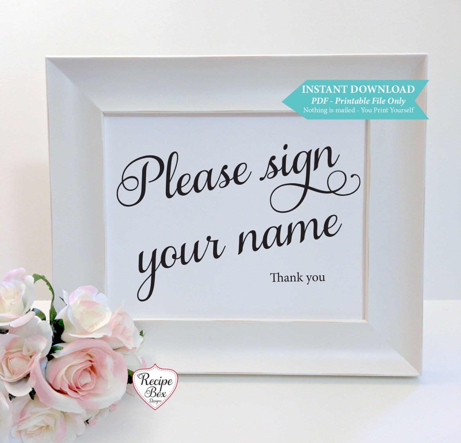 Wedding Sign Printable Please Sign Your Name Wedding Sign | Etsy