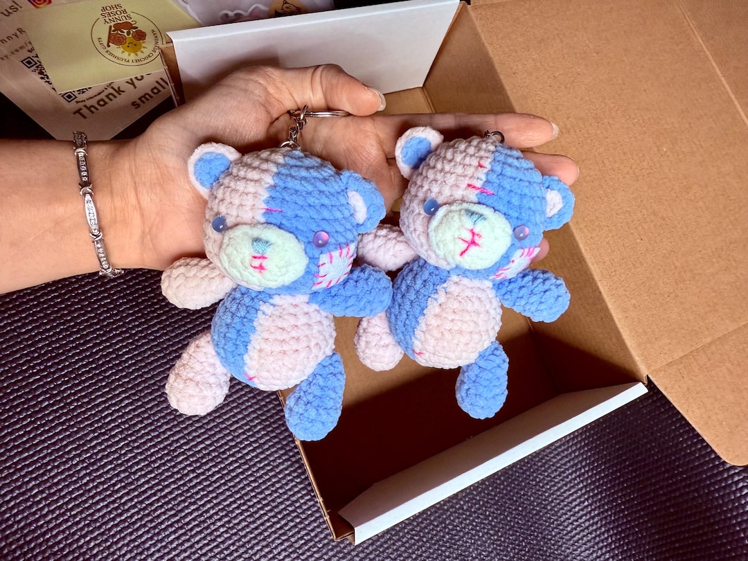 Crochet Bears Keychain Handmade Plushie Gift - Etsy
