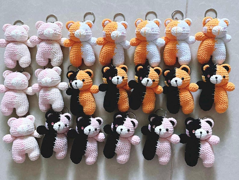 Crochet Bears Keychain Handmade Plushie Gift - Etsy