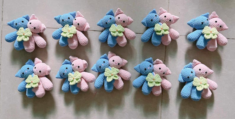 Crochet Bears Keychain Handmade Plushie Gift - Etsy