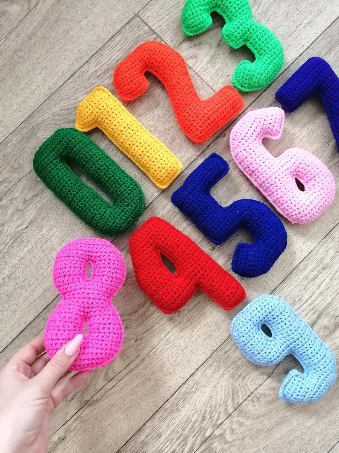 Soft Numbers for Kids Large Knitted Play Set for Kids Preschool ...