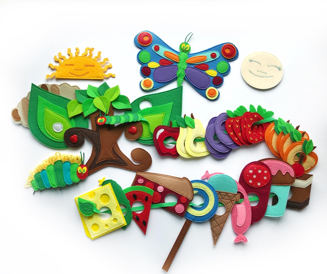 Felt the Very Hungry Caterpillar Early Learning Felt Food Educational ...