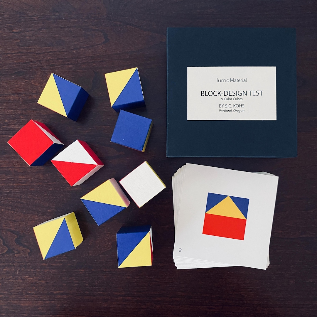 Kohs Block-design Test, Original 1920s Design, Newly Manufactured and ...