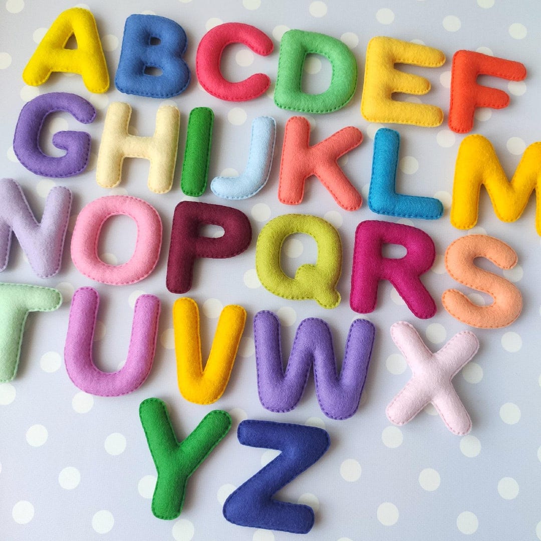 Felt Alphabet Letters With Magnets Inside, Soft English Alphabet for ...